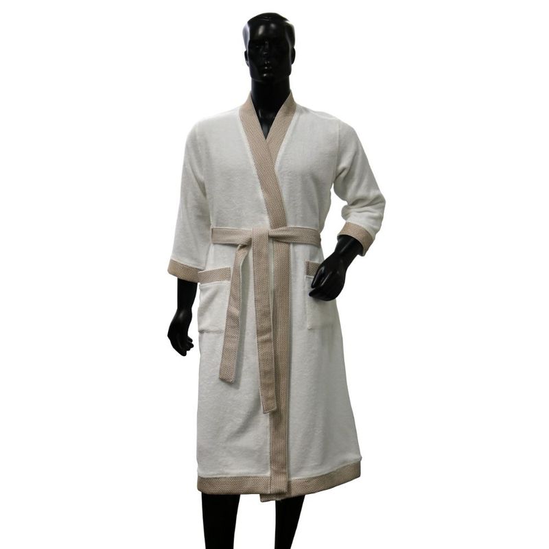 Buy Spaces Hygro Cotton White Solid 450 Gsm 1 Bath Robe Online