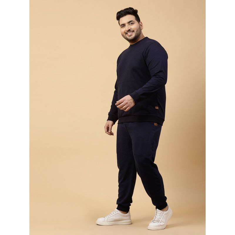 Buy RIGO Men Navy Solid Terry Tracksuit (Set of 2) Online