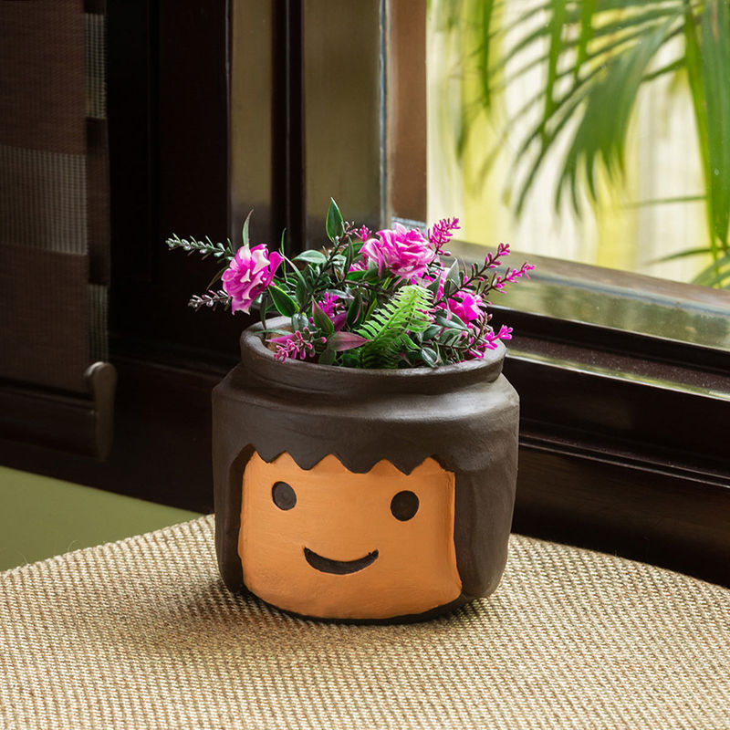 Buy ExclusiveLane Eternal Sunshine Handmade and Hand Painted Planter ...