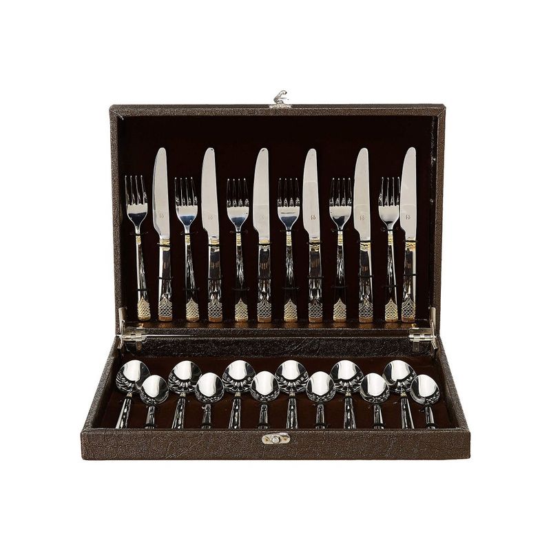 Buy FNS August Cutlery With Knife Box Packaging (Set of 24) (Set of 24 ...
