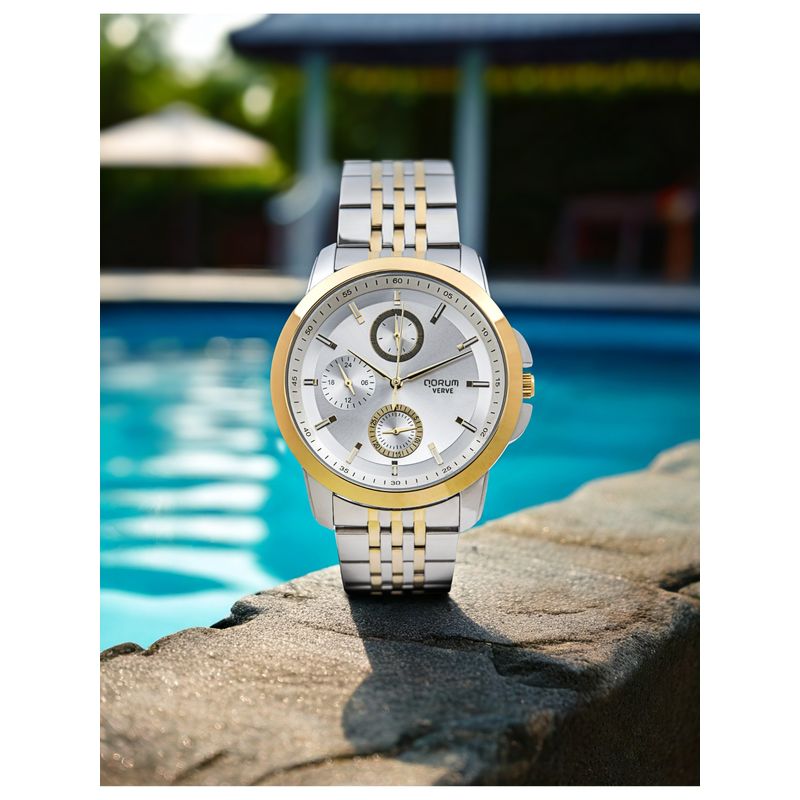 Buy Qorum Verve Men White Dial Watch (G139 Verve-Silver Dial) (M) Online
