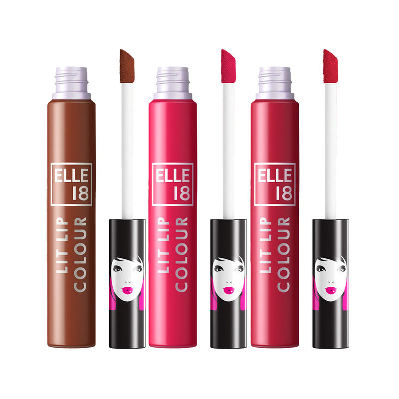 Buy Elle 18 Liquid Lipstick - Glam Combo Online