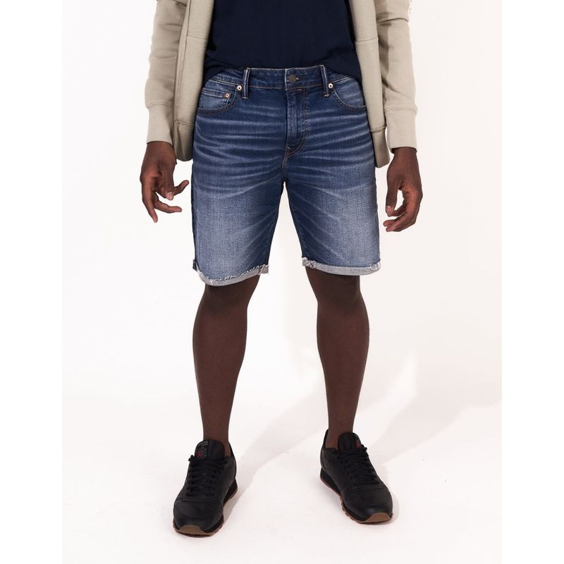 Buy American Eagle Men Blue Air Flex Plus Athletic Denim Short Online