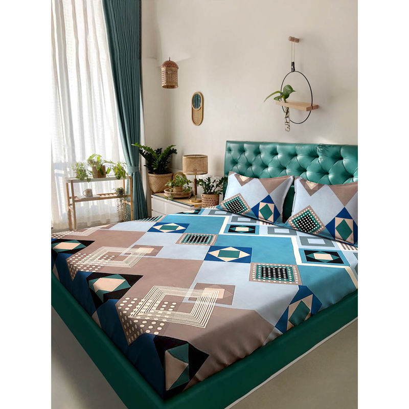 Buy ACKROSS Blossom Royale Clon 144Tc Bedsheet with 2 Pillow Covers ...
