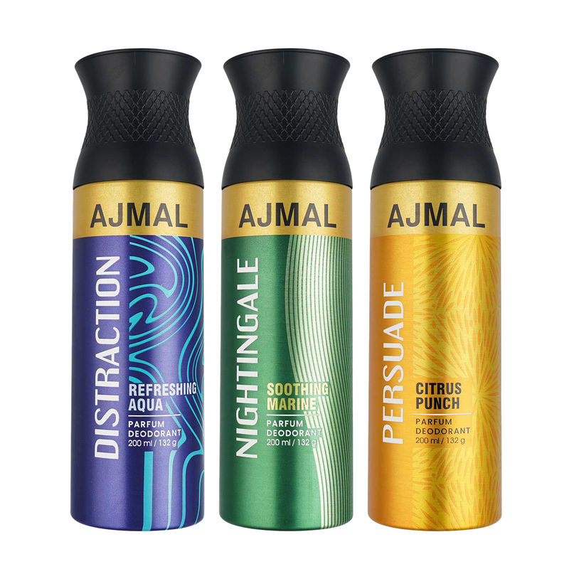 Buy Ajmal India Nightingale, Distraction & Persuade Perfume Deodorant ...