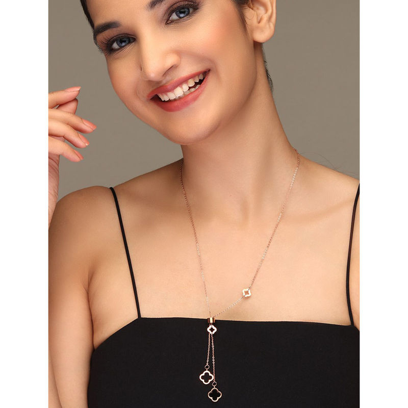 LAIDA Rose Gold Plated AD Studded Adjustable Neck Chain: Buy LAIDA Rose ...