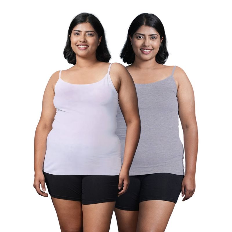 Buy Adira Plus Size Women Soft Adjustable Shoulder Elastic Camisole ...