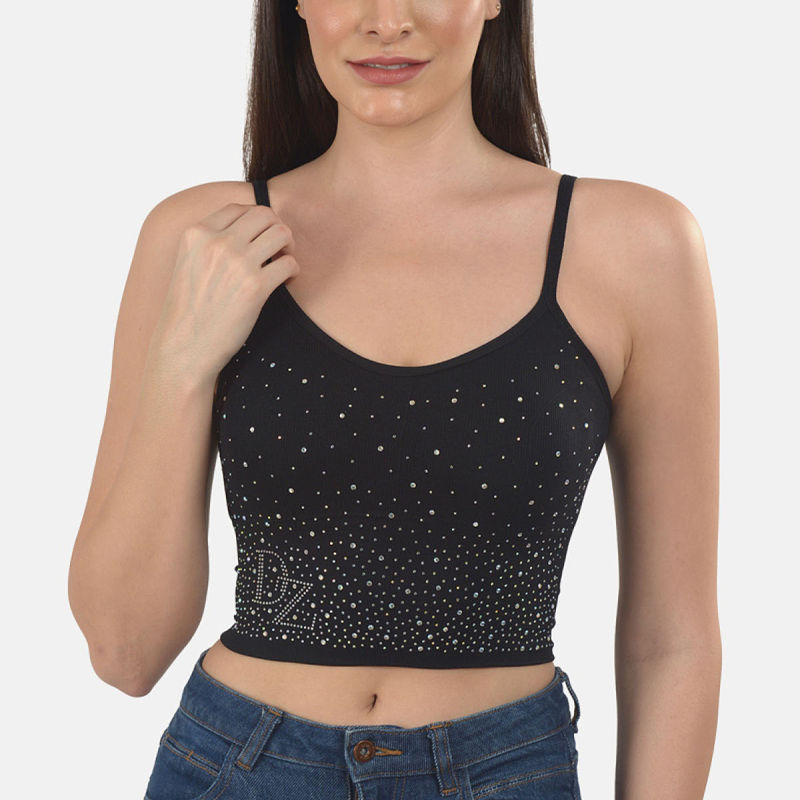 Buy Mod & Shy Solid Studded Lightly Padded Seamless Bralette Bra ...