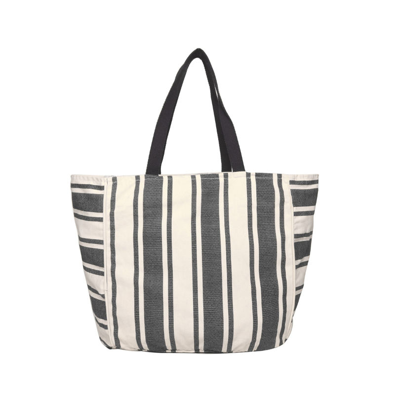 Buy Astrid grey striped print oversized shopper bag Online