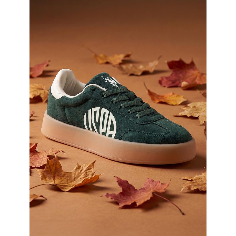Buy U.S. POLO ASSN. Women Green Noren Low-Top Sneakers Online