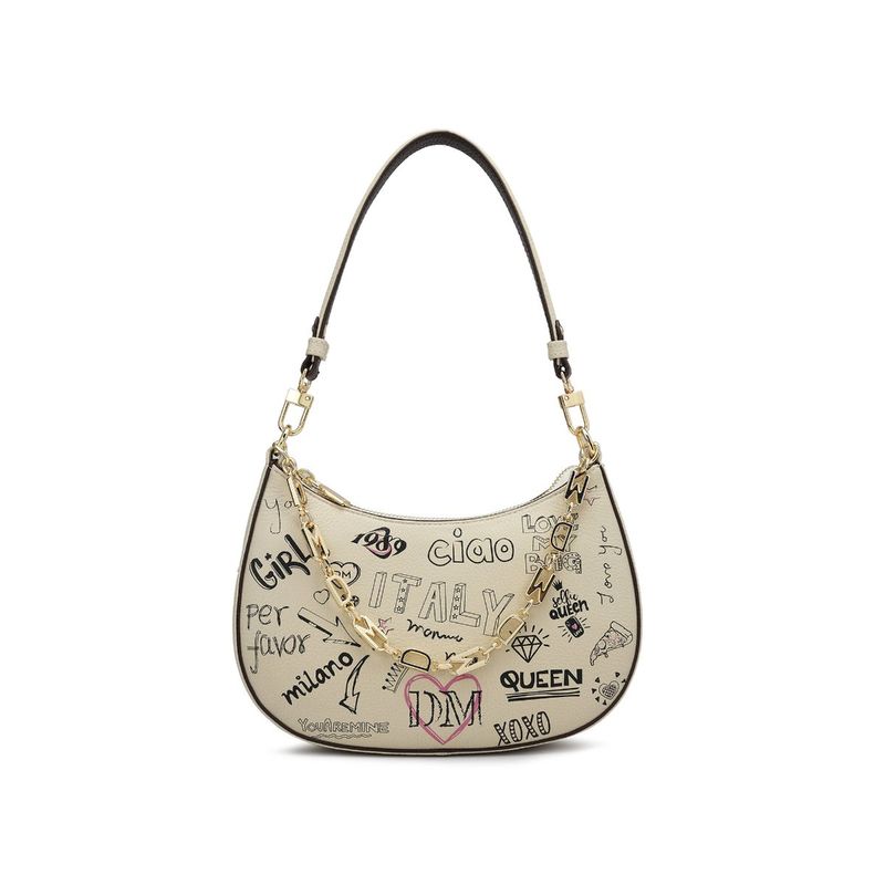 Buy Da Milano Genuine Leather Ivory Shoulder Bag Online