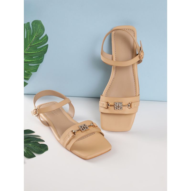 Buy Truffle Collection Nude Solid Flats Online