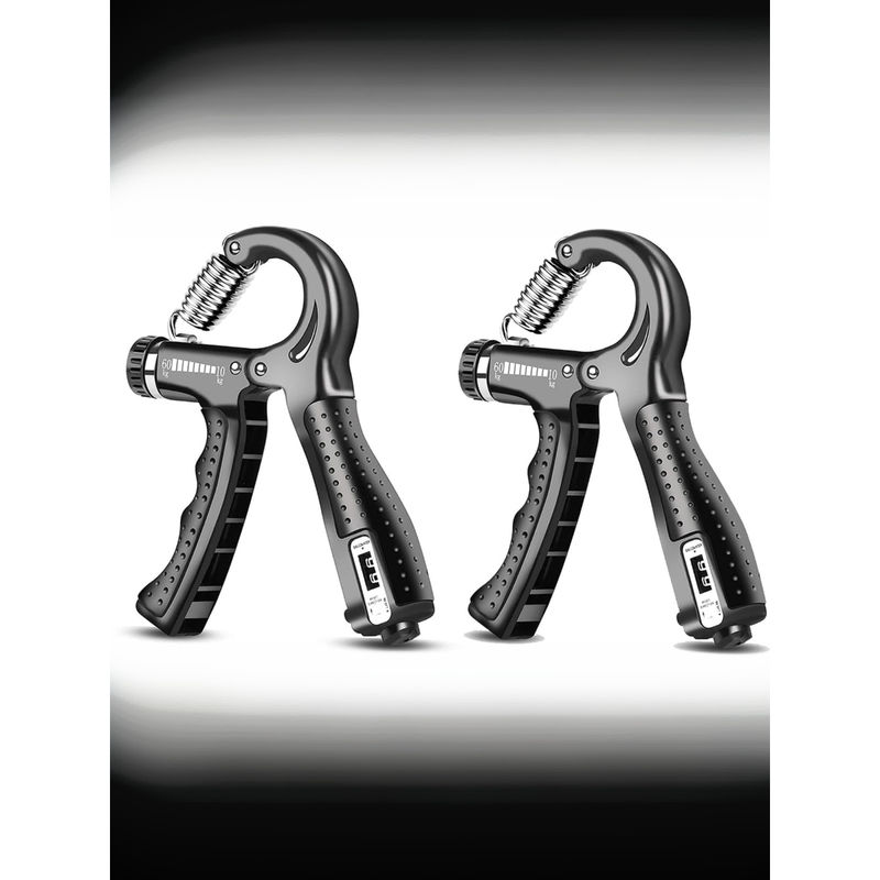 Buy Strauss Black Counter Meter Adjustable Strengthener Hand Grip (Pack ...