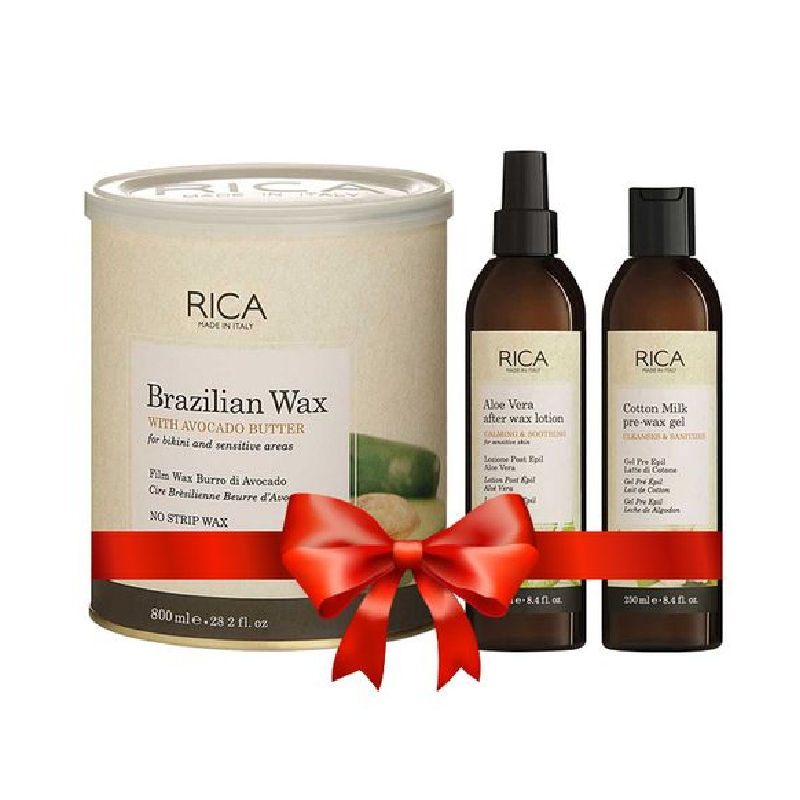 Buy Rica Brazilian Wax with Pre and Post (Cotton Milk Pre and Aloe Vera ...