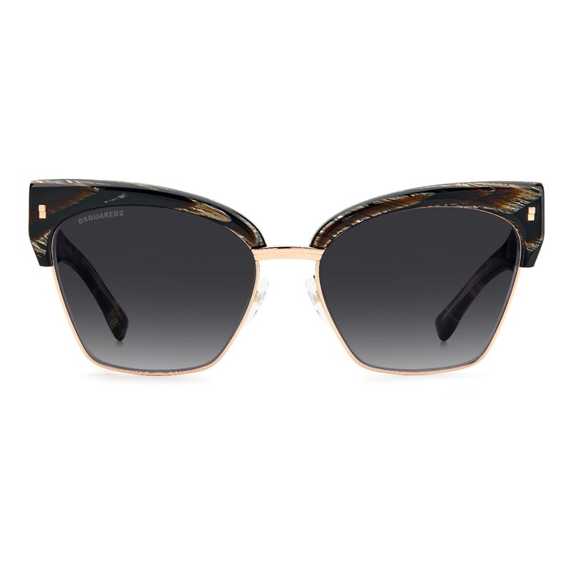 Buy Dsquared Women Black Shaded Lens Rectangle Sunglasses Online