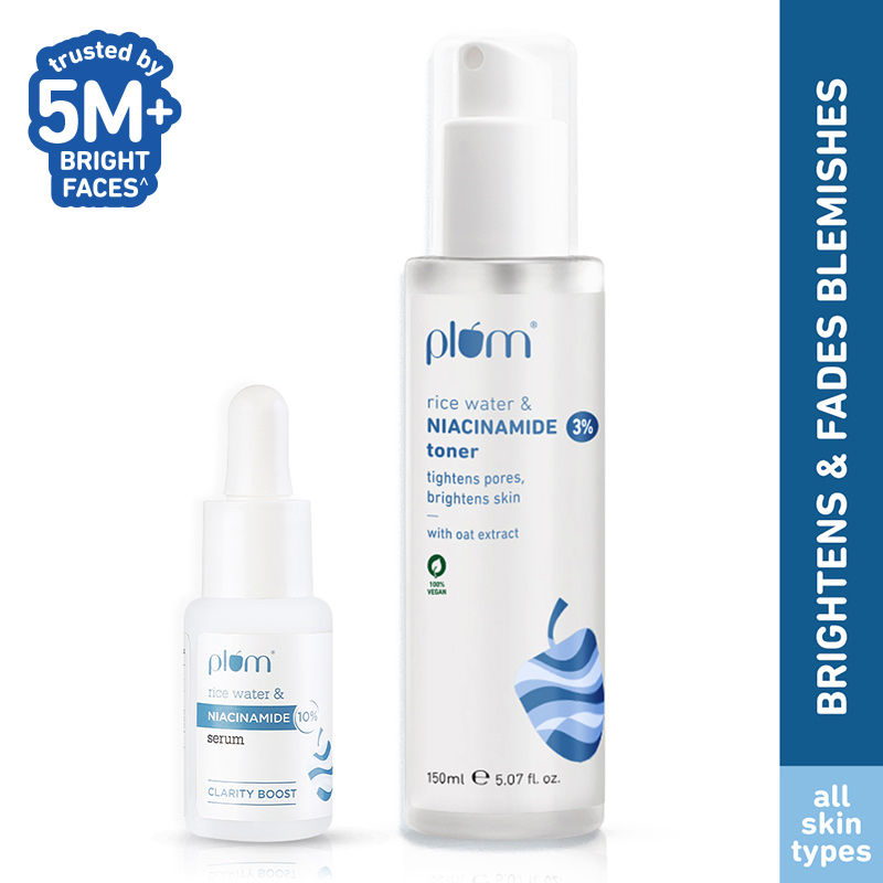 Buy Plum Niacinamide Toner & Serum Duo for Pore Care, Tightening ...