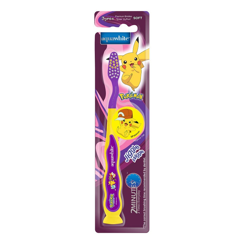 Buy Aquawhite Pokemon Jiggle Wiggle Toothbrush With 2 D Pokemon ...