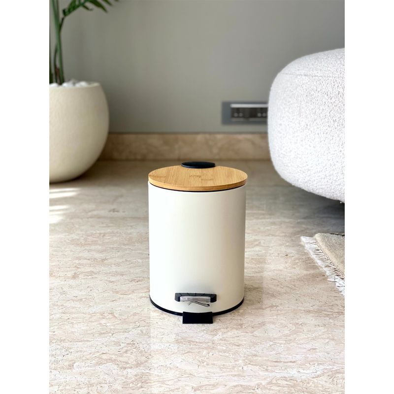Buy Mason Home White Illumin Peddle Dustbin, 3L Online