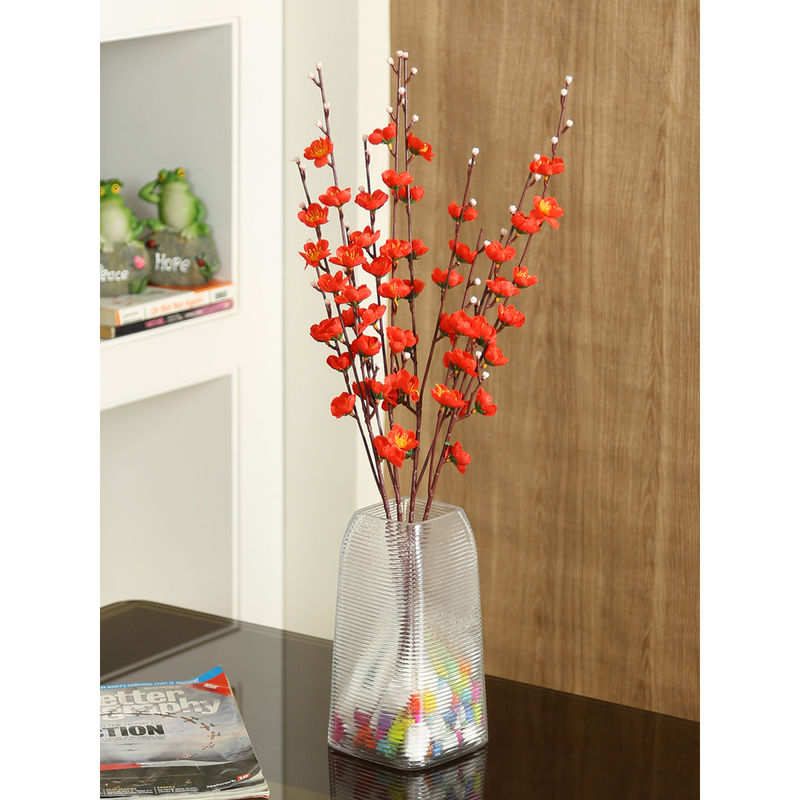 Buy AAPNO RAJASTHAN Forsythia Plum Realistic Feel Orange Flower Stick ...