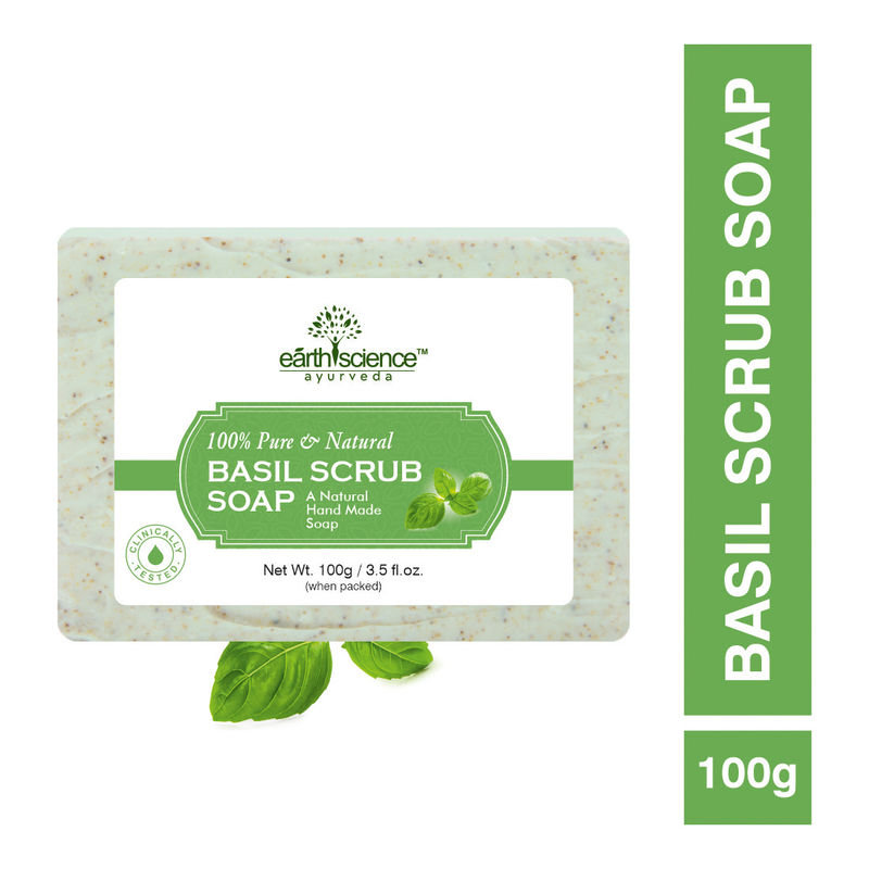 Buy Earth Science Ayurveda Basil Scrub Bath Soap Online