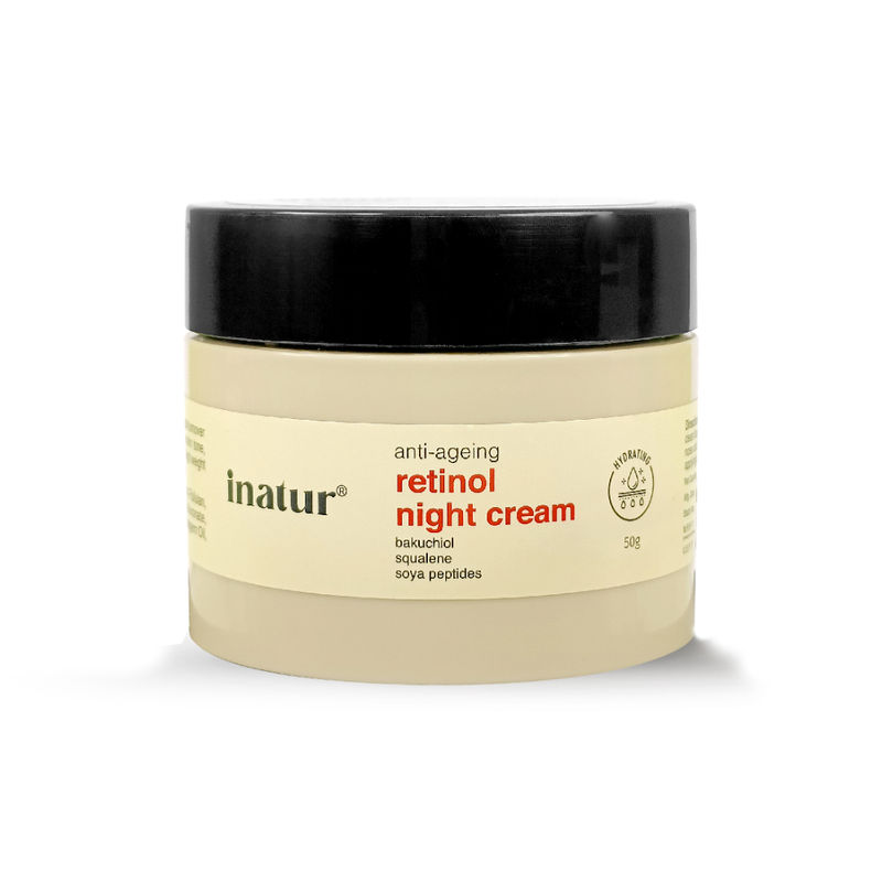 Buy inatur Retinol Night Cream, 1% Retinol & Bakuchiol, Anti-Aging ...