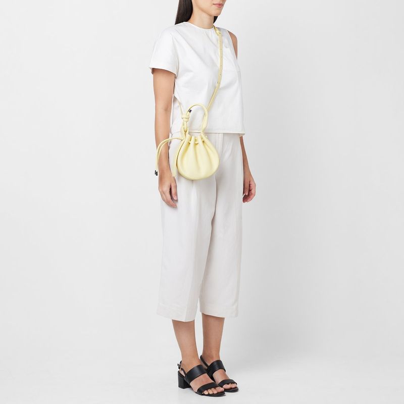 Buy Behno New York Ina Mini Crossbody Pebble Bag- Yellow Online