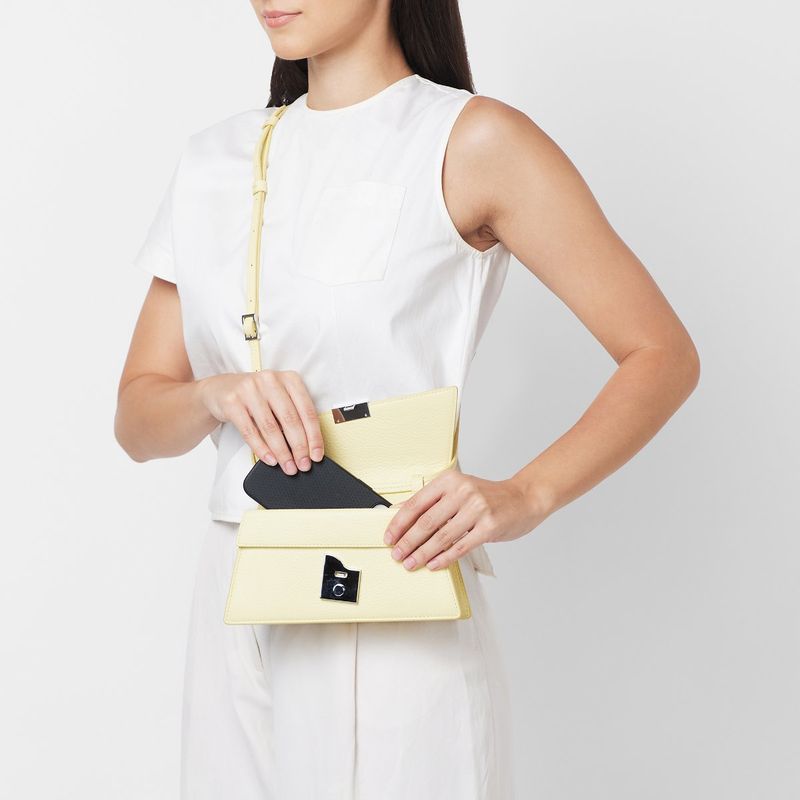 Buy Behno New York Simone Mini Pebble Sling Bag - Yellow Online
