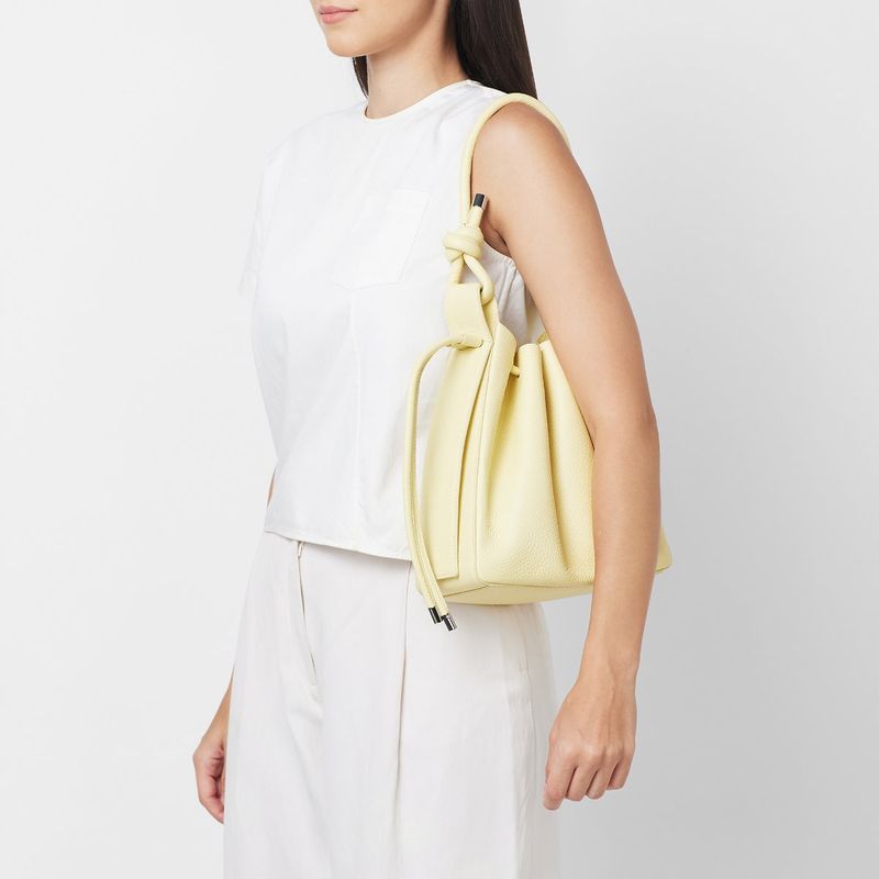 Buy Behno New York Tina Bag Medium Pebble Bag- Yellow Online