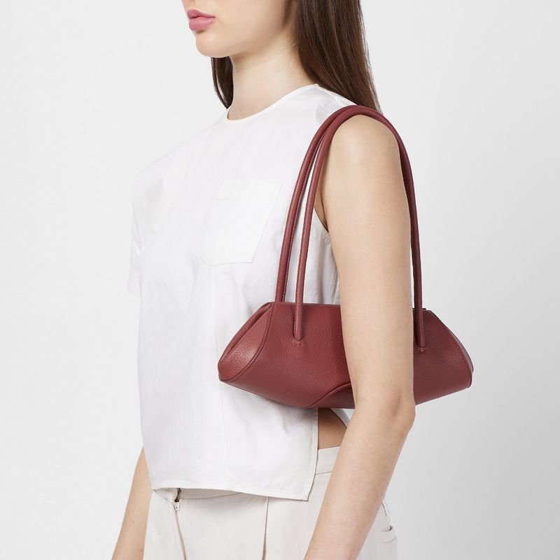 Buy Behno New York Elizabeth Baguette Mini Pebble Shoulder Bag -Pink Online