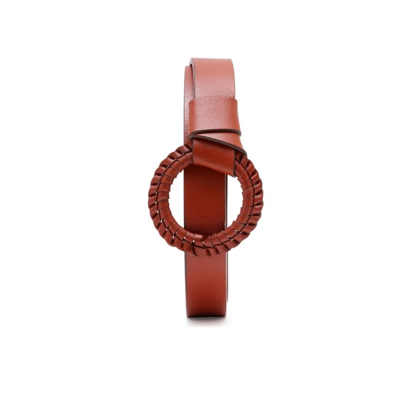 Buy RAREISM Crystal Light Tan Leather Belt Online