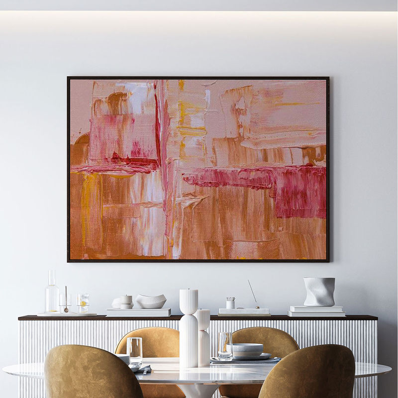 Buy ARTCREST Joyful Abstract Large Painting Black Box Framed Wall Art ...