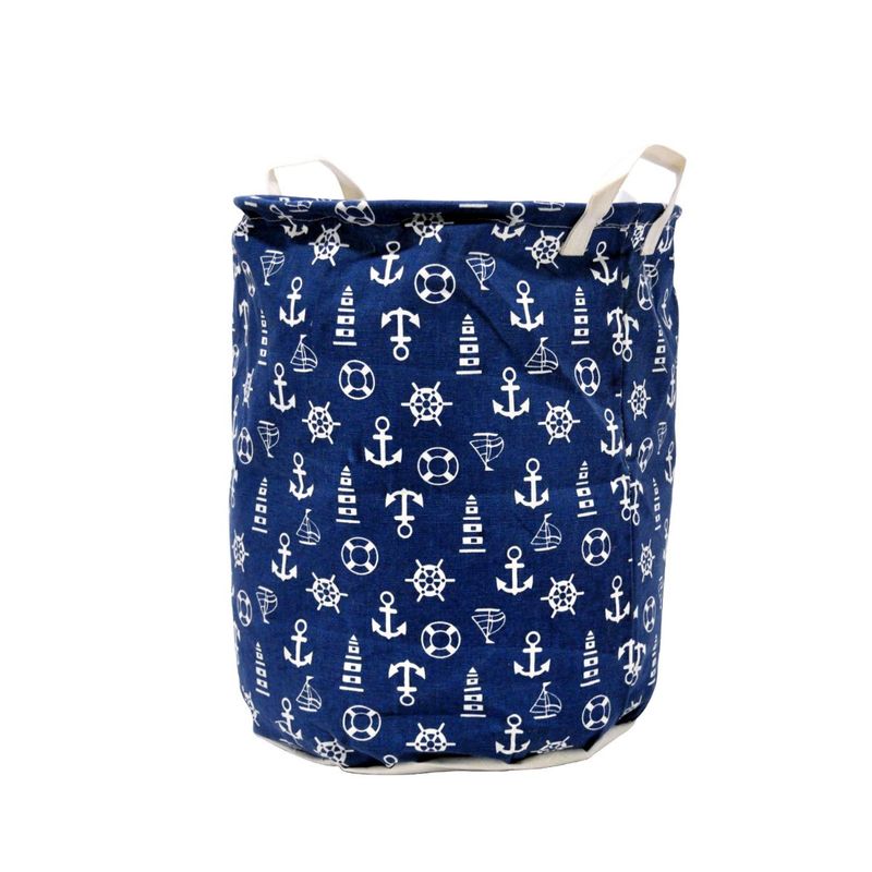 Buy EZ Life Blue & White Sea Sun & Fun Laundry Basket Kids Toys Basket ...