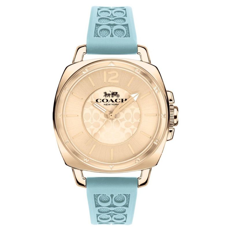 Buy Coach Quartz Analog Rose Gold Dial Silicone Strap Watch for Women ...