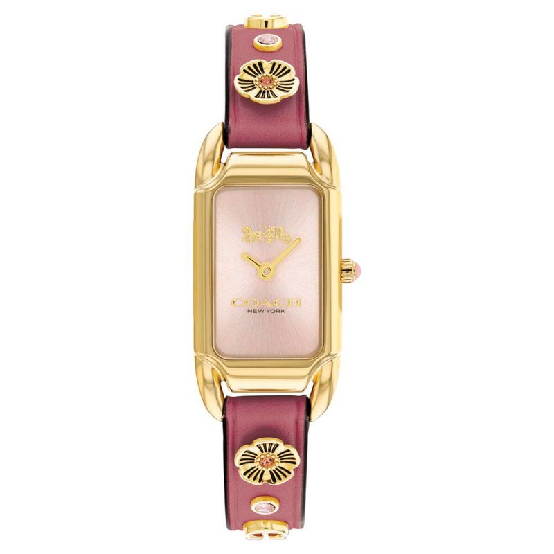 Buy Coach Quartz Analog Pink Dial Leather Strap Watch for Women (M) Online