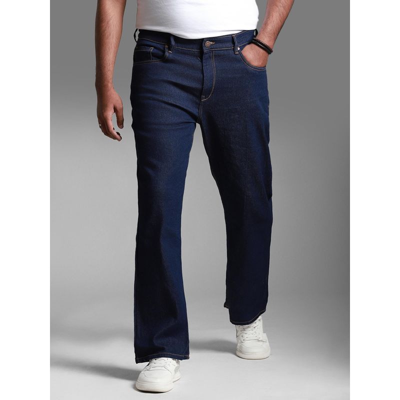 Buy High Star Plus Size Men Mid-Rise Bootcut Stretchable Jeans Online