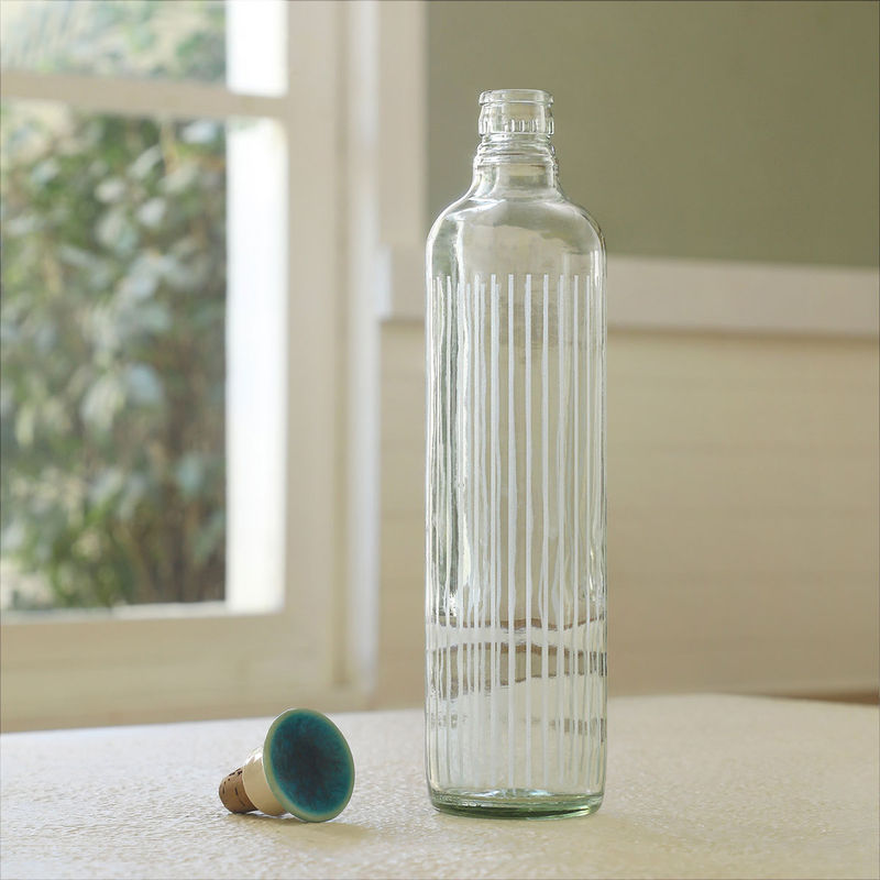 Buy Ellementry Cove Glass Water Bottle with Ceramic Stopper for Dining ...