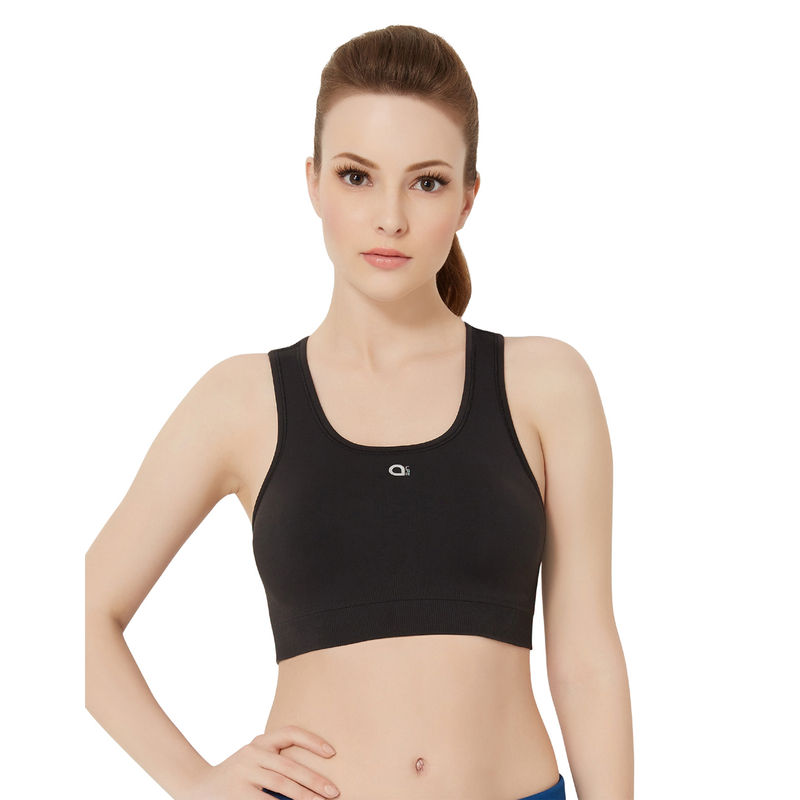 Buy Amante Black Non-Padded Non-Wired Reversible Sports Bra Online