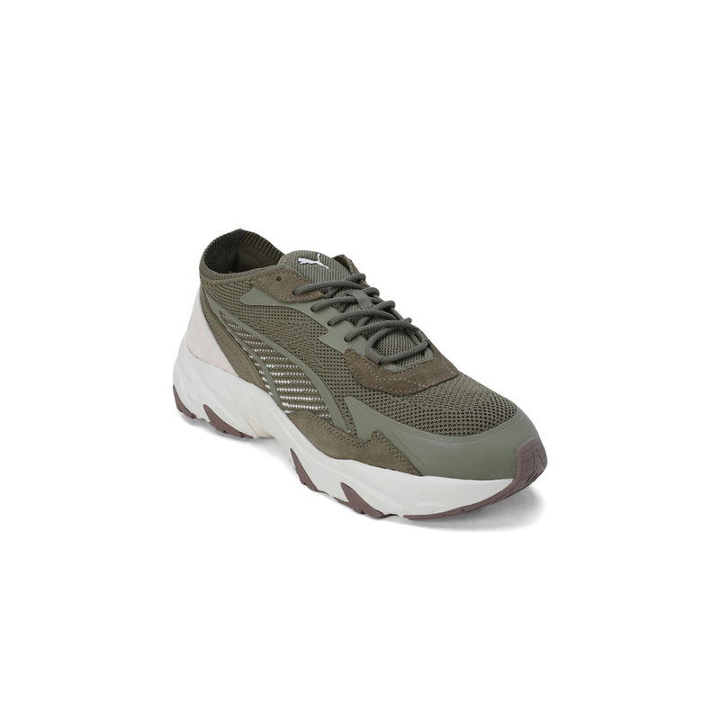 Buy Puma Injector KnitAridDesert Unisex Olive Green Sneakers Online