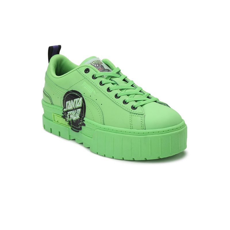 Buy Puma Mayze Santa Cruz Women Green Sneakers Online