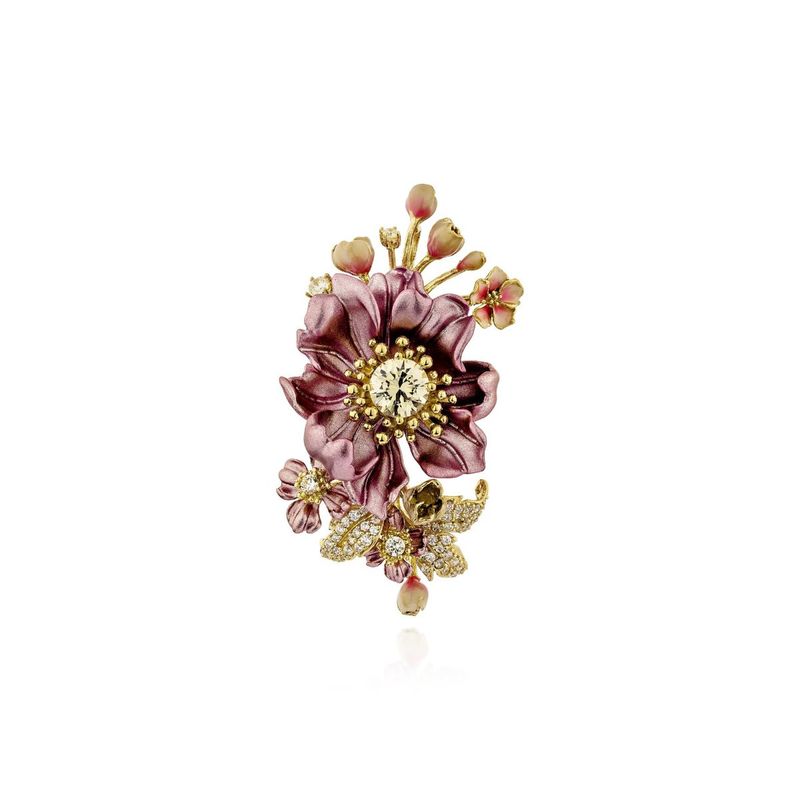 Buy MISS JO Pink Periwinkle Bloom Brooch Online