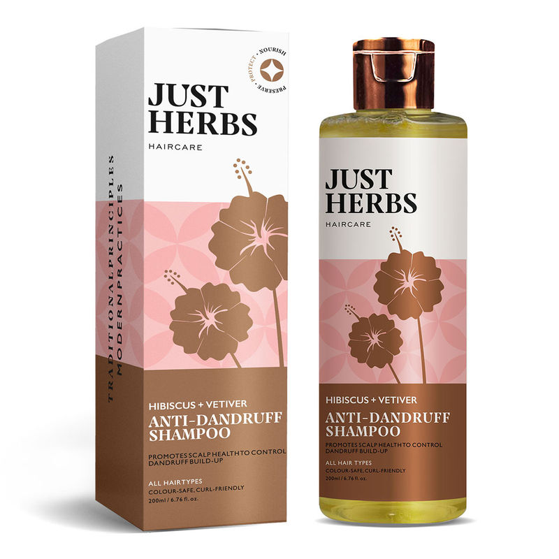 Buy Just Herbs Ayurvedic Hibiscus+Vetiver Anti-Dandruff Shampoo ...