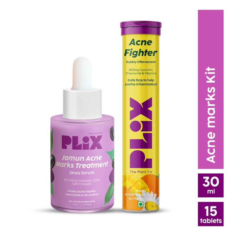 Buy Plix Acne Fighter 15 Effervescent Tablets And Jamun Face Serum ...