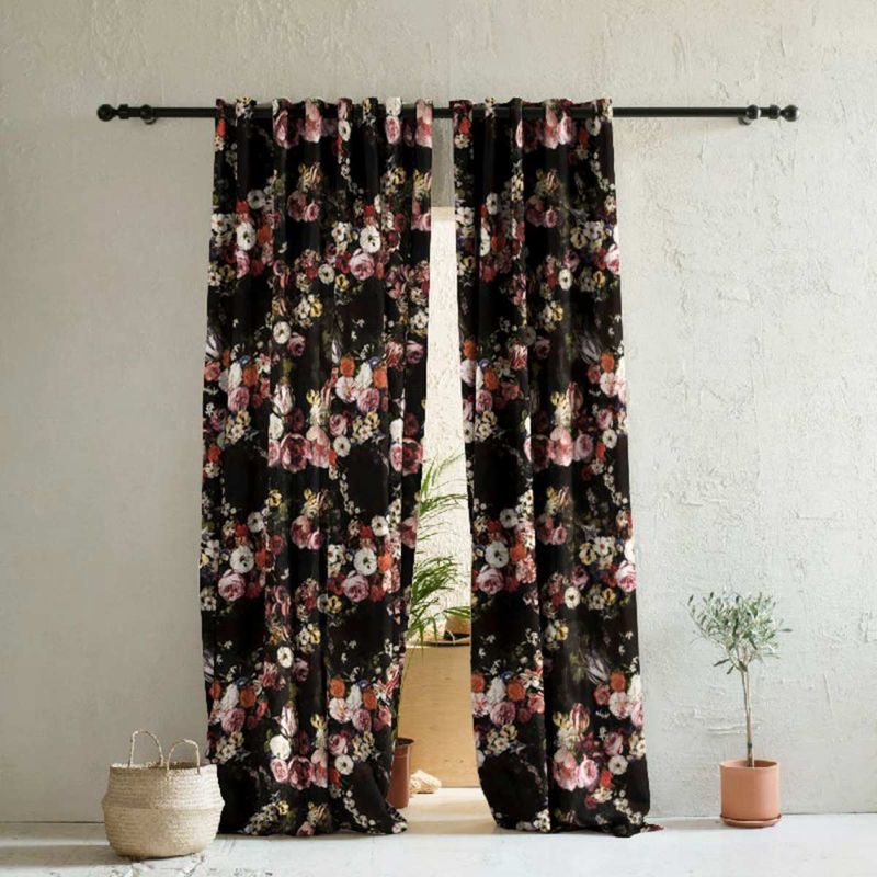 Buy Spaces Live Beautiful Room Darkening Window Curtains 9 Ft ...