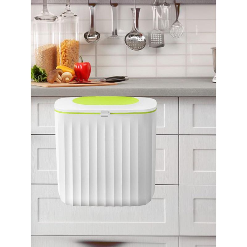 Buy UMAI 8L Plastic Hanging Dustbin Green Online