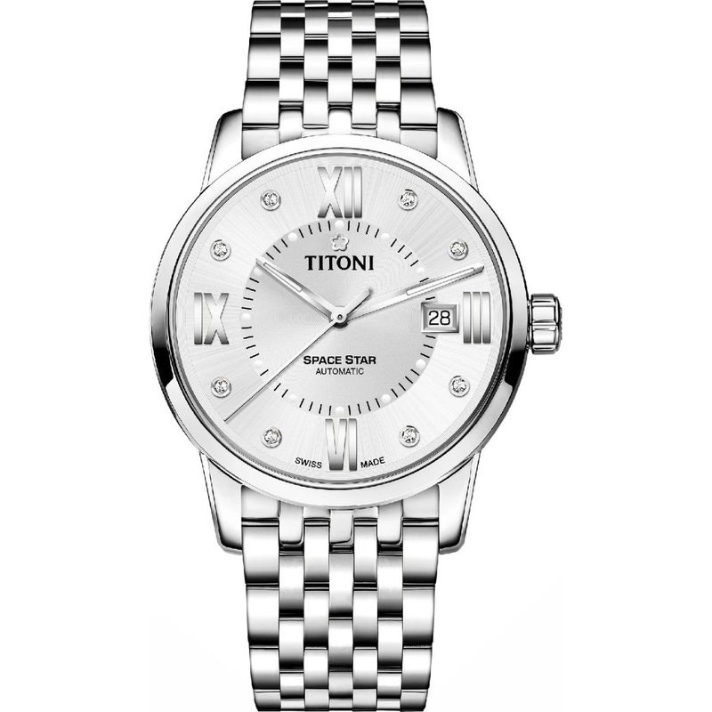Buy Titoni Space Star Date Analog Silver Dial Men Watch- 83538 S-099 Online