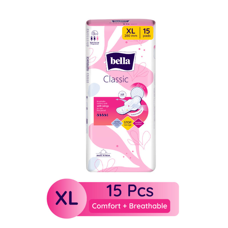 Buy Bella Classic Drai Breathable Sanitary Pads With Wings, Heavy Flow ...