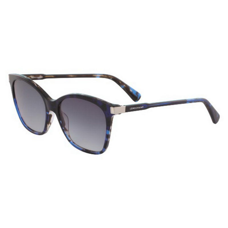 Buy Longchamp Blue Lens Butterfly Sunglass Full Rim Blue Demi Frame ...