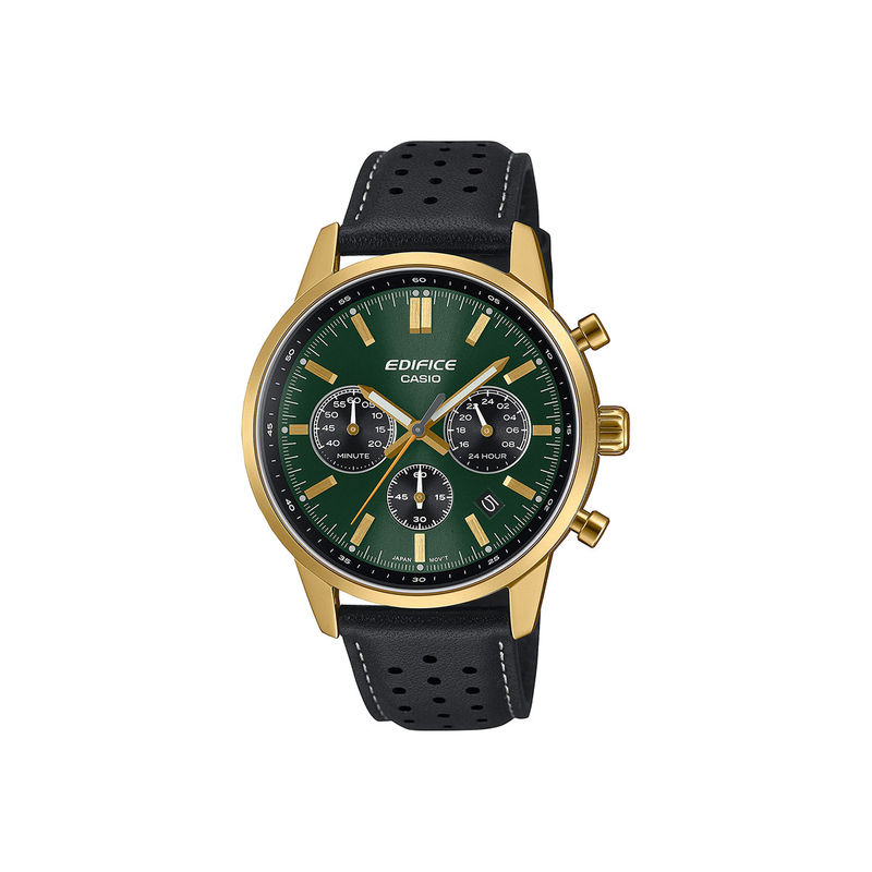 Buy Casio EDIFICE Men Analog Green Dial Round Shape Watch EFR-575CL ...