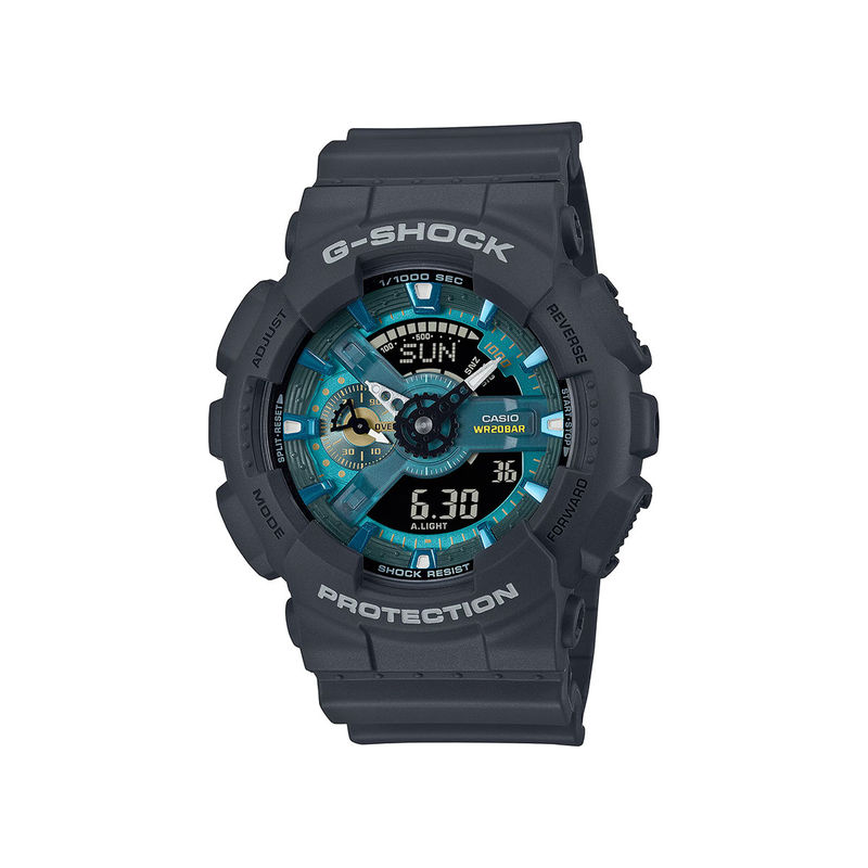 Buy Casio G-SHOCK Men Analog + Digital Blue Dial Round Shape Watch GA ...