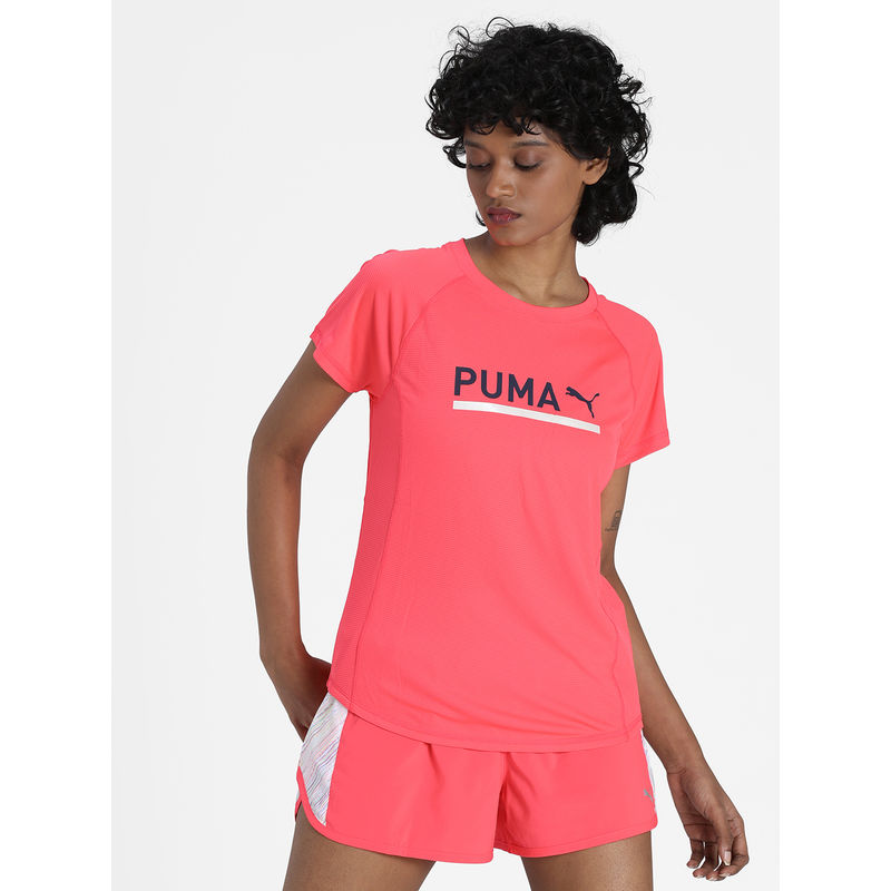 Buy Puma Run Logo Pink Women's Sports Top Online
